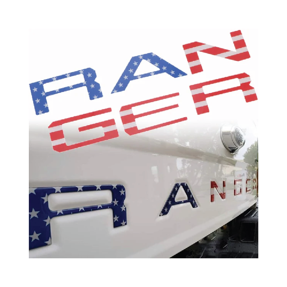 2019 - 2021 Ford RANGER USA Flag 3D Raised Tailgate Letters (MADE FOR ...