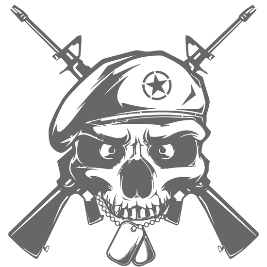 Army (Skull and Guns) Vinyl Graphic Decalby Shop Vinyl Design – Shop ...
